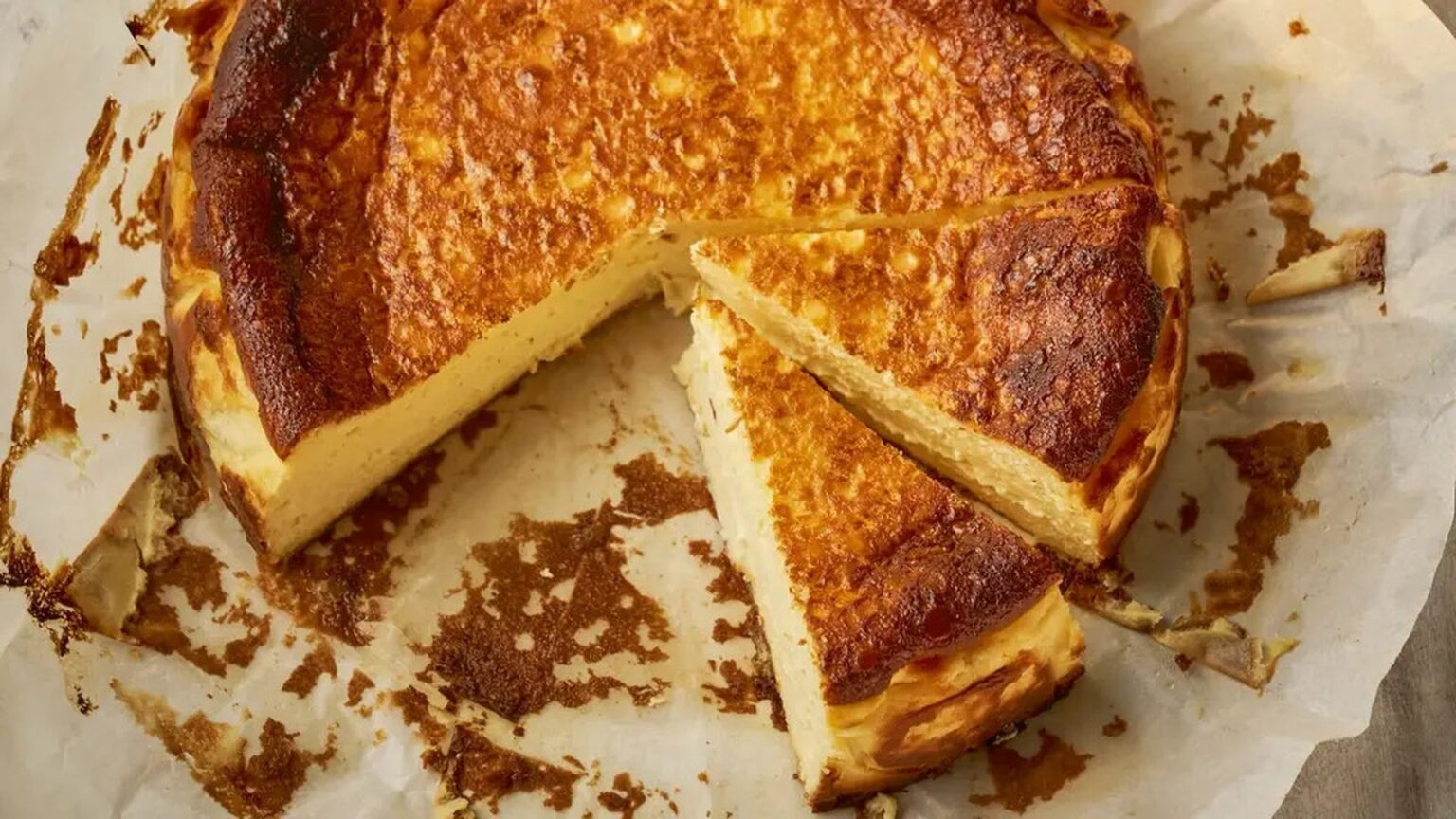 Receta de tarta de queso de estilo vasco de Raymond Blanc - Como Cocinar
